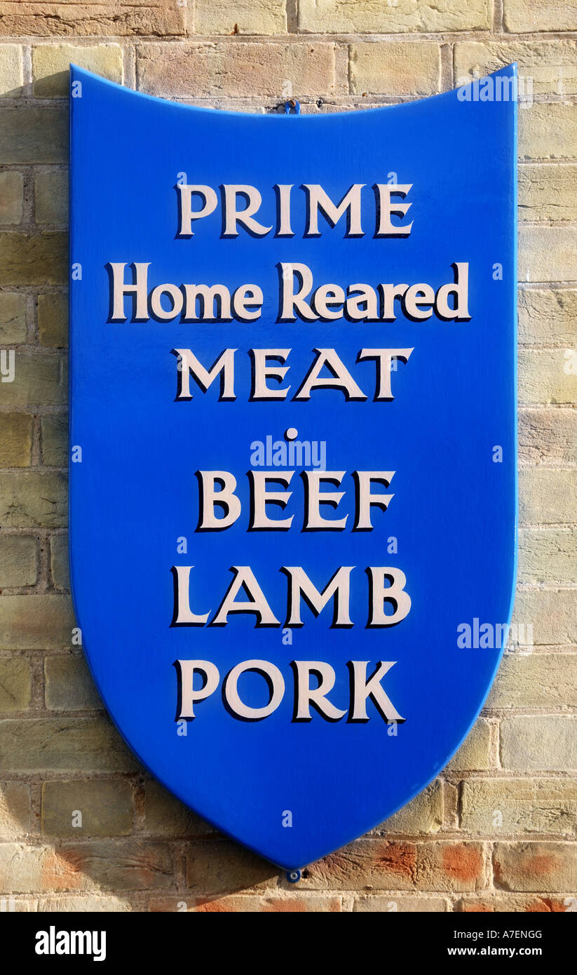 Butcher s Sign Stock Photo - Alamy