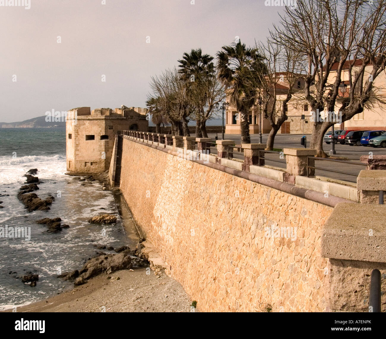 Alghero Sardinia Old City Walls Stock Photo - Alamy