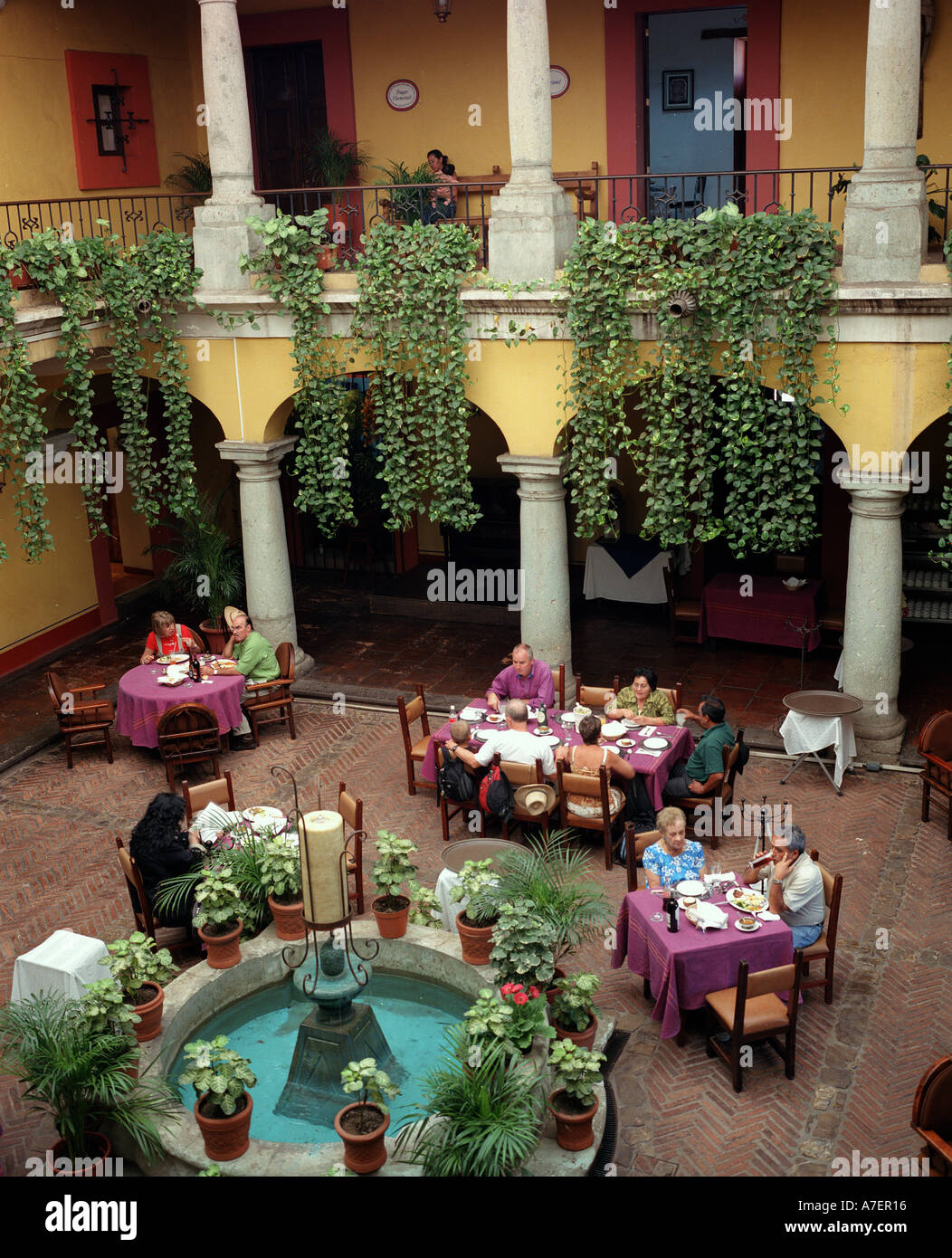 Mexico, Oaxaca, North America. The Alcala Restaurant-Bar in Oaxaca ...