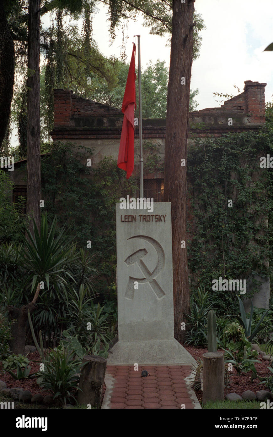 Mexico, North America. Leon Trotsky's grave, where his ashes are ...