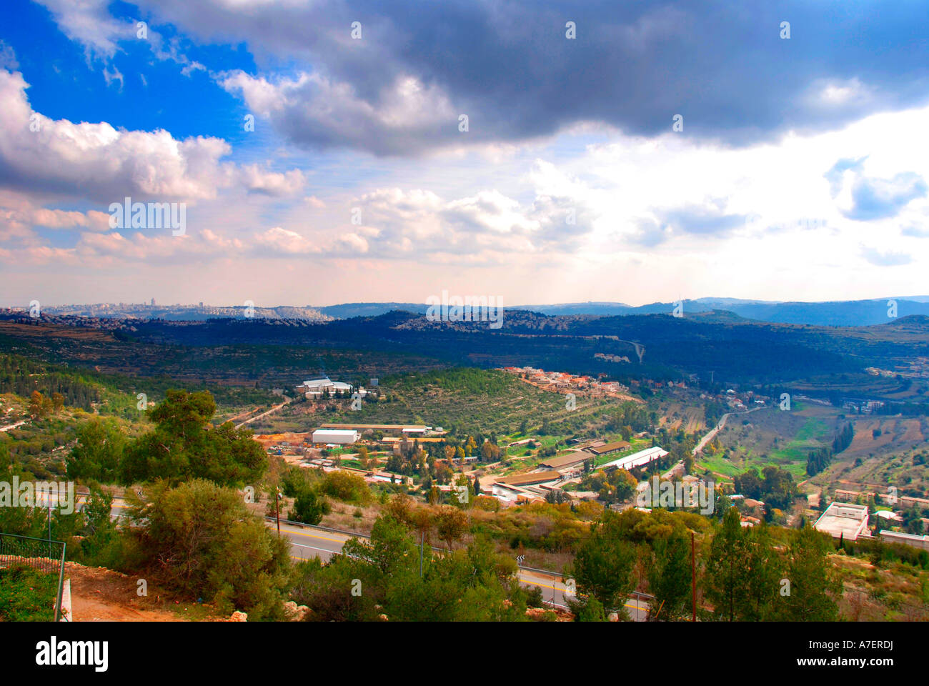 Israel Abu Ghosh an Israeli Arab village west of Jerusalem Stock Photo ...