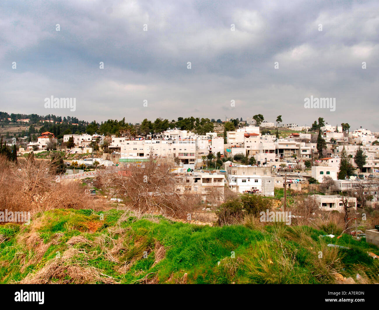 Israel Abu Ghosh an Israeli Arab village west of Jerusalem Stock Photo ...