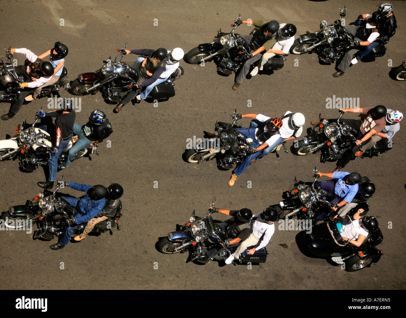 Aerial motorbikes motorcycles hi-res stock photography and images - Alamy