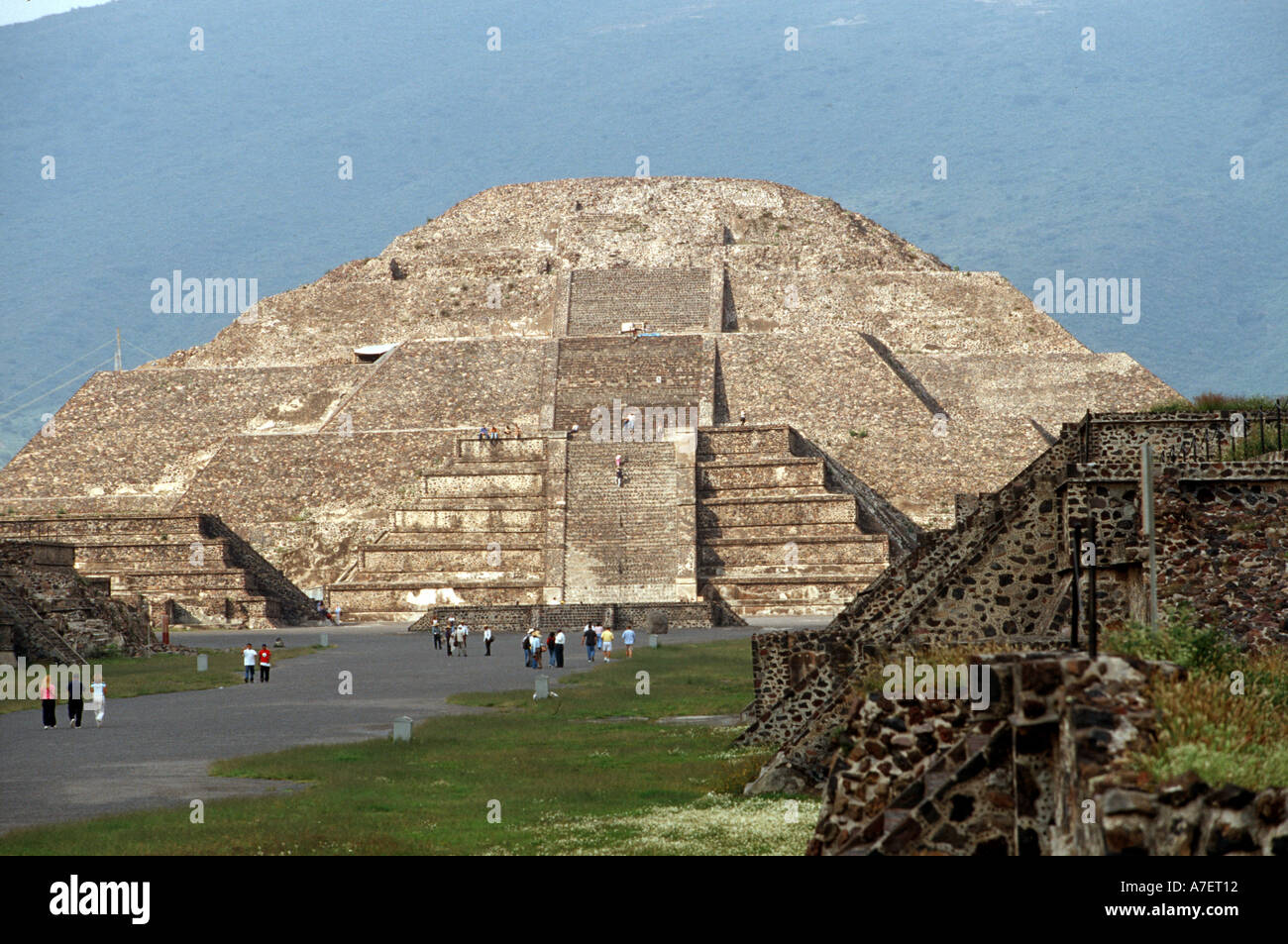 Mexico, Teotihuacan, North America. The Great Pyramid of the Moon at ...