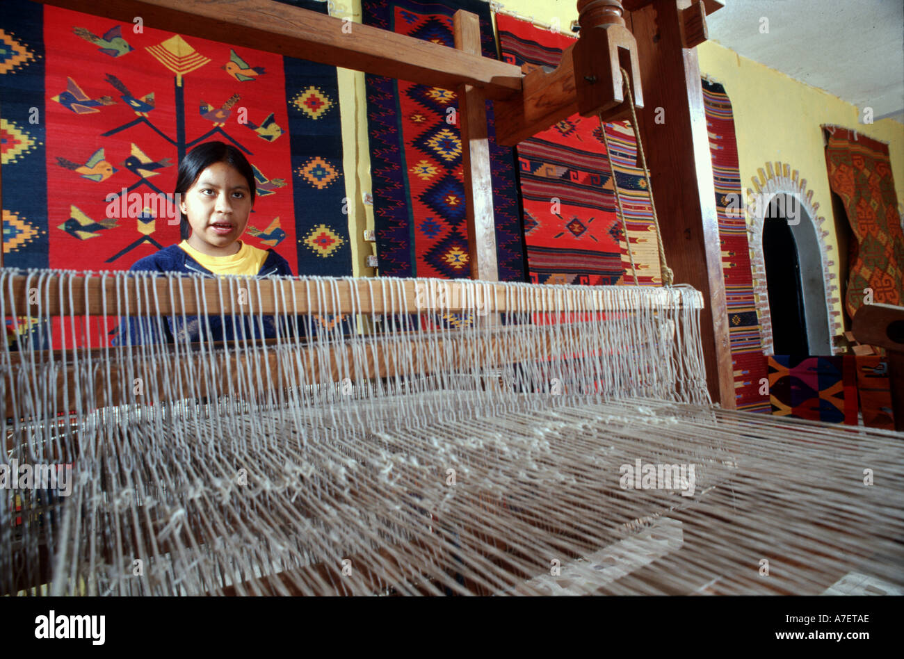 Teotitlan del valle weaving hi-res stock photography and images - Alamy
