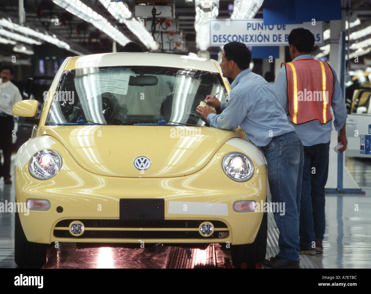 Mexico, Puebla, North America. The VW plant in Puebla is the largest ...