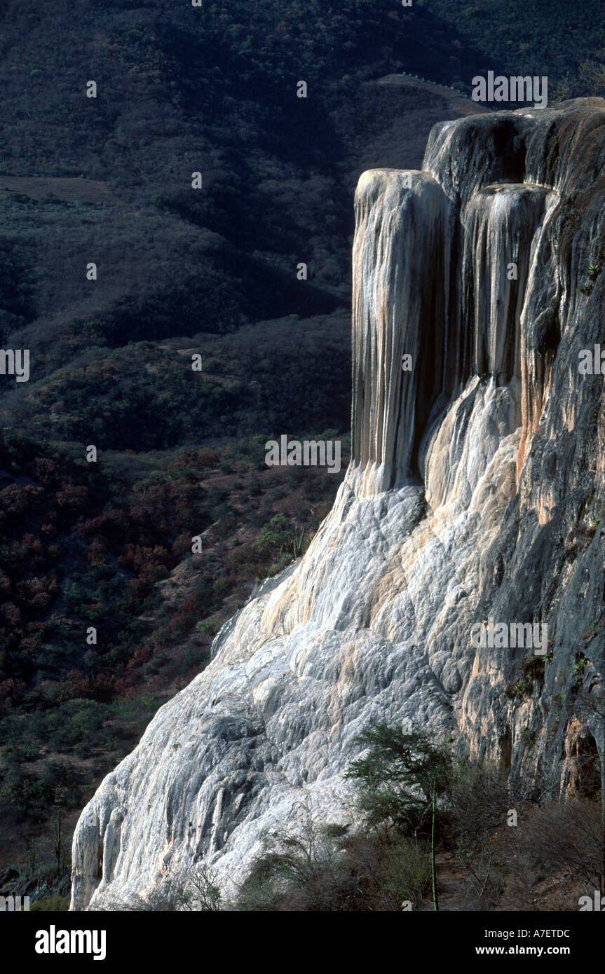 Mexico, Oaxaca, Hirve el Agua, Water Boils, petrified minerals form ...