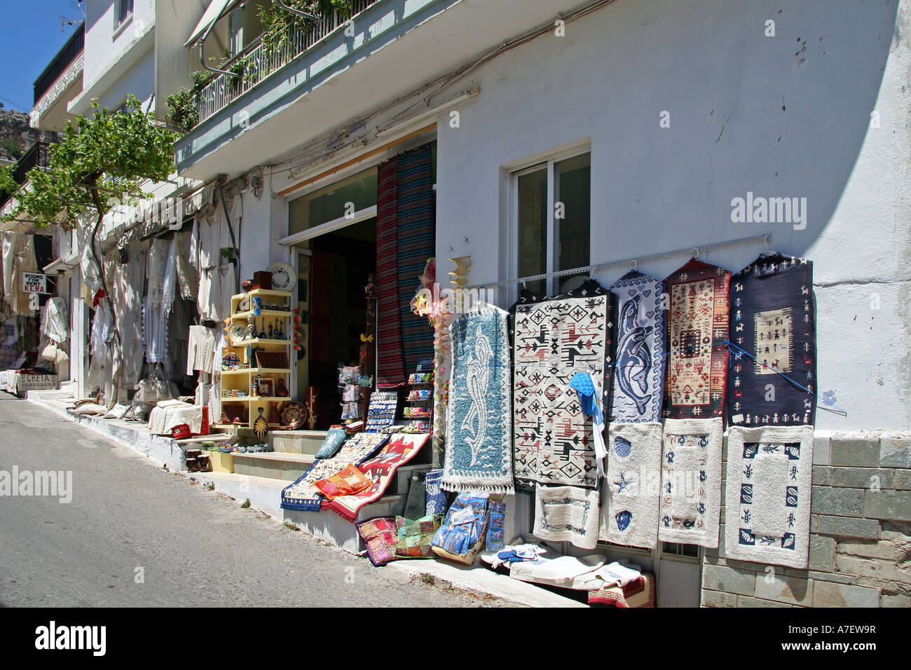 Souvenir shop, Kritsa, Crete, Greece Stock Photo - Alamy