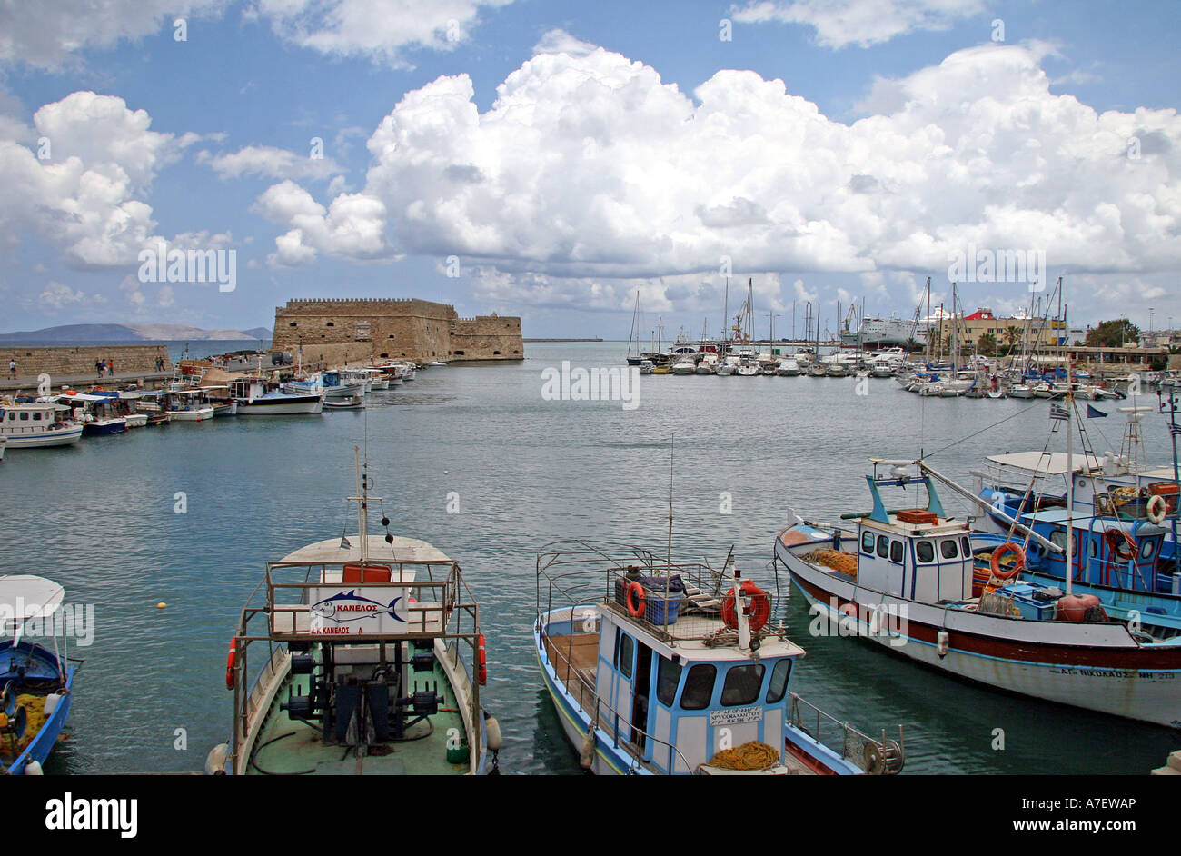 Port Heraklion, Crete, Greece Stock Photo - Alamy