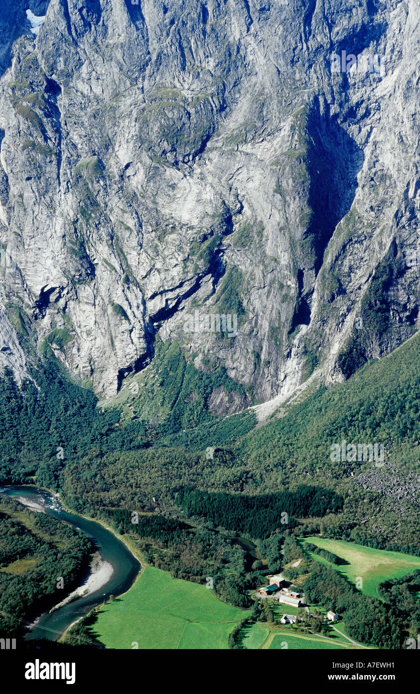 Farm located at Romsdalen valley Andalsnes More og Romsdal Western ...