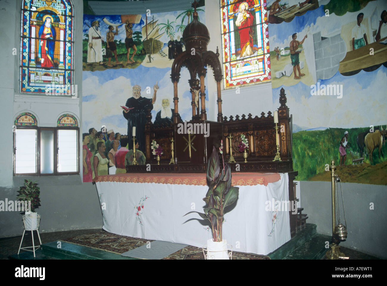 Altar of the Holy Ghost Church in the Catholic Mission at Bagamoyo in ...
