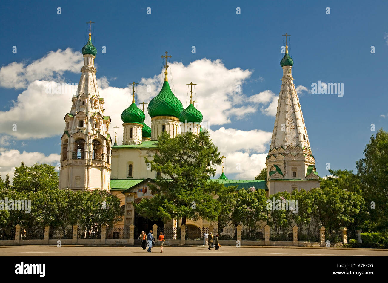 Sovetskaja Place, Church of Elijah the Prophet, Yaroslavl, Russia Stock ...