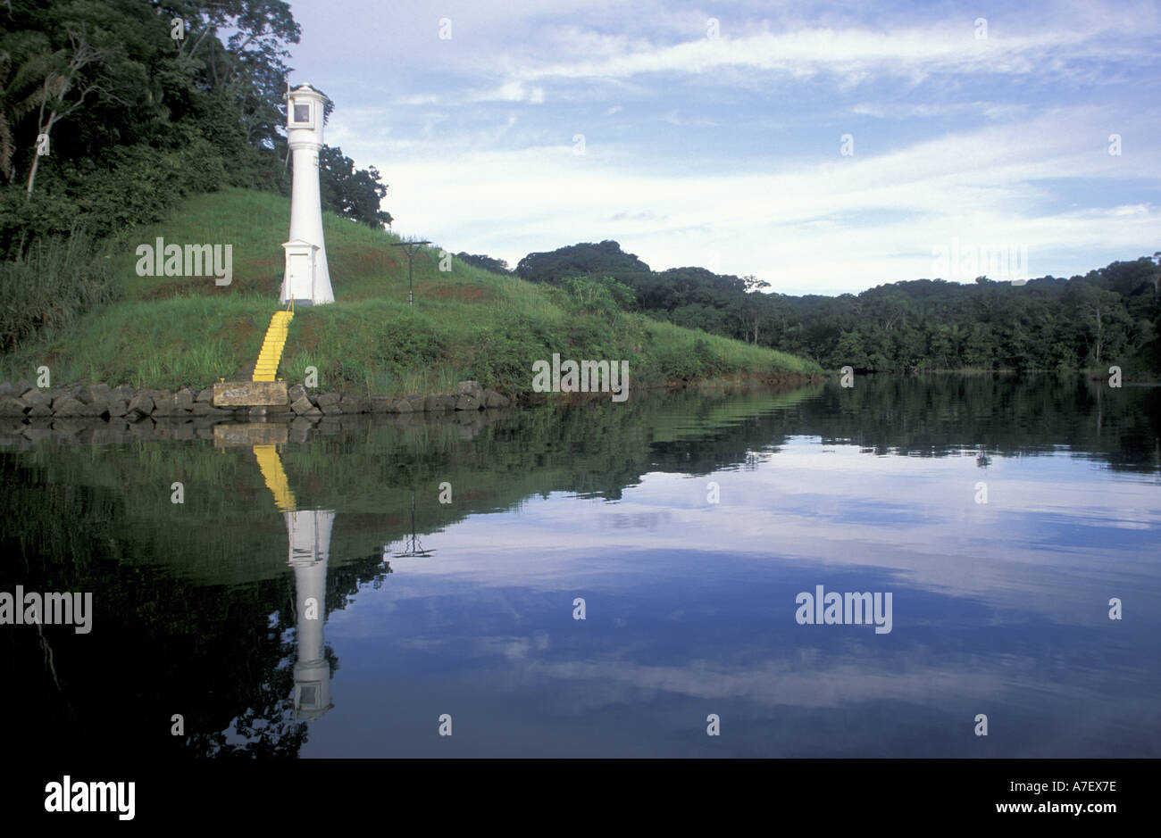 Panama canal lighthouse hi-res stock photography and images - Alamy