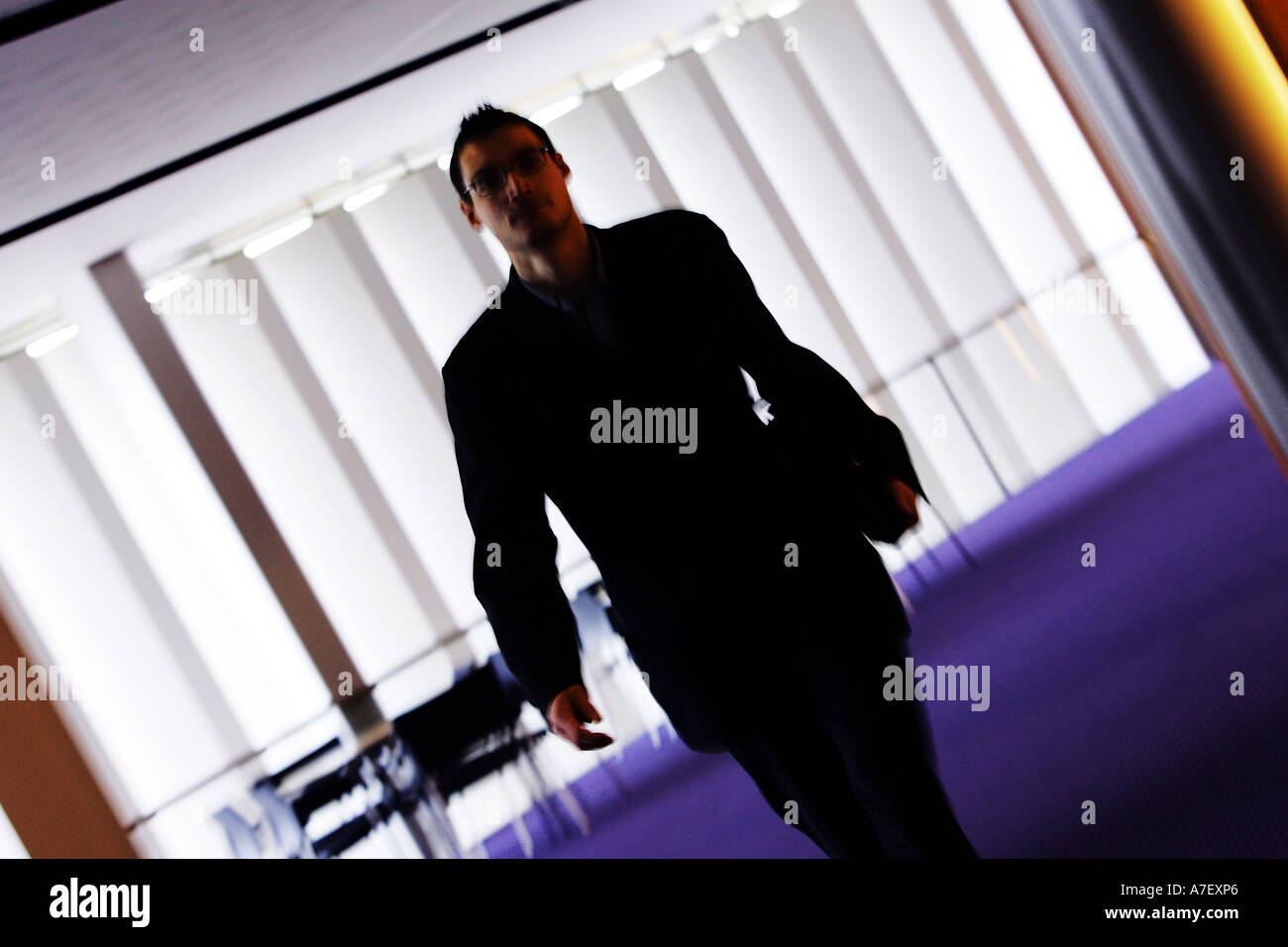 DEU, Germany : Man with a black suite and a document map Stock Photo ...