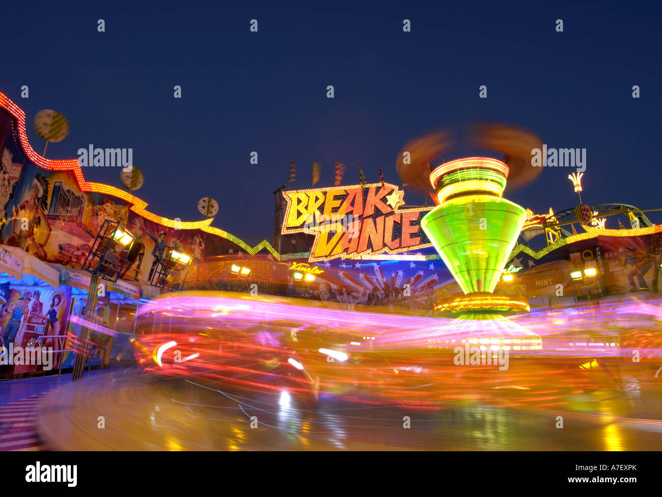 Breakdance fairground ride Stock Photo - Alamy