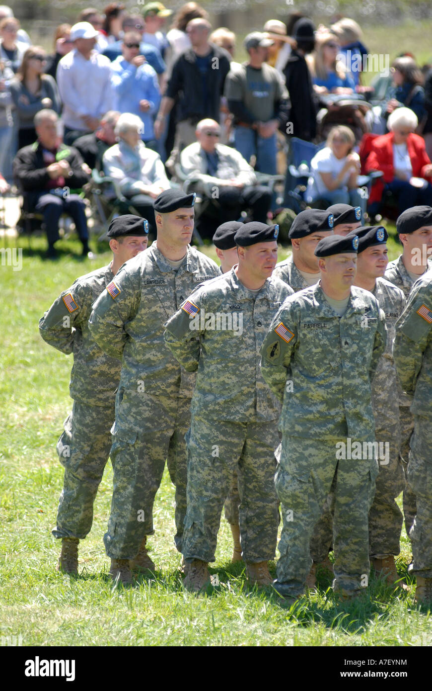 181st Massachusetts National Guard deployment ceremony (to Iraq Stock ...