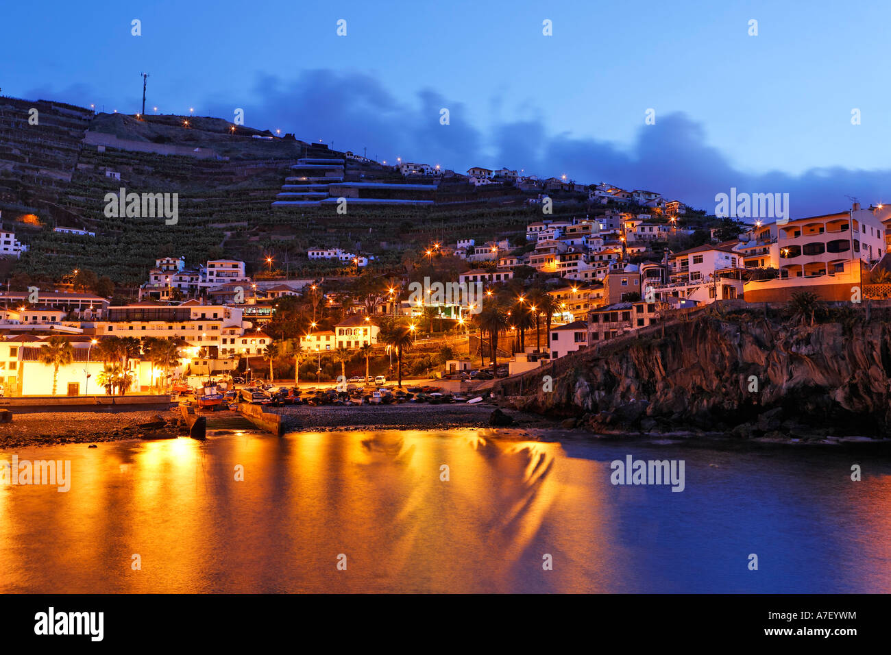 View over the fishing village , Camara de Lobos, Madeira, Portugal ...