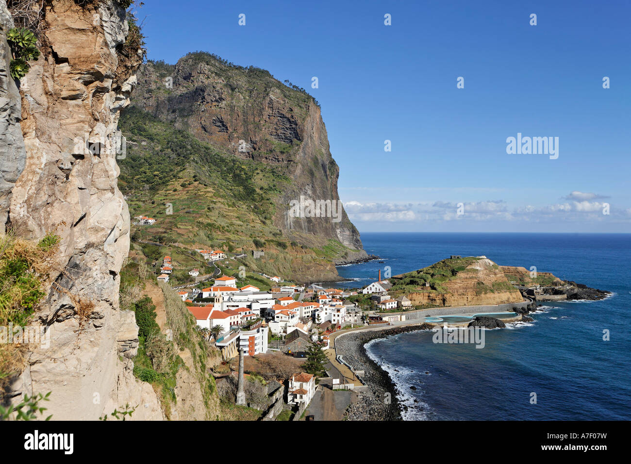 A nice village at the North coast, Porto da Cruz, Madeira, Portugal ...