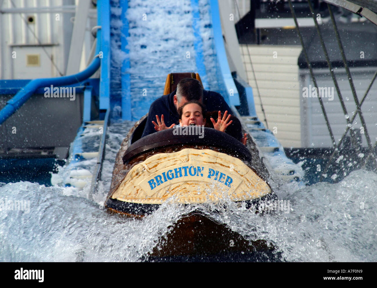Water slide on Brighton Pier Stock Photo - Alamy