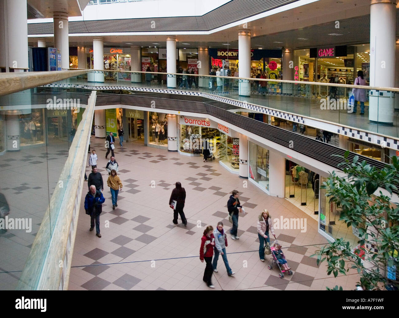 Bon Accord Centre, Scottish shopping precinct, retail shopping mall in ... Bon Accord Centre, Scottish shopping precinct, retail shopping mall in ...