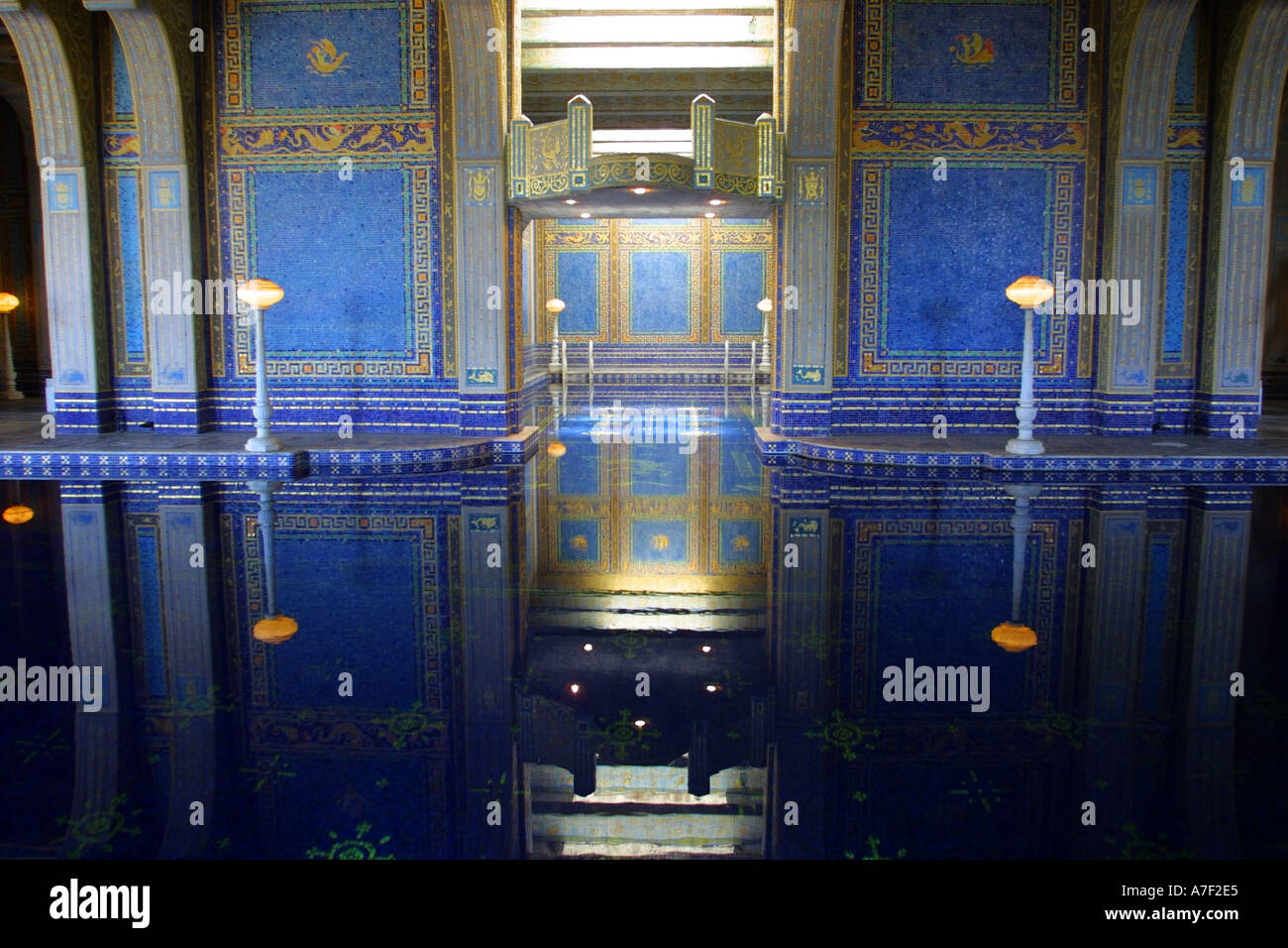Indoor Roman Pool in La Casa Grande main house at Hearst Castle San ...