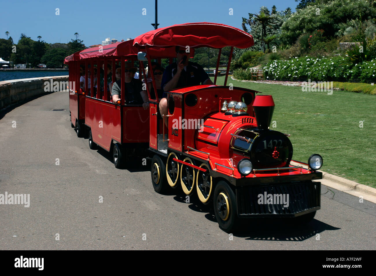 Tourist road train the botanical gardens Sydney New South Wales ...