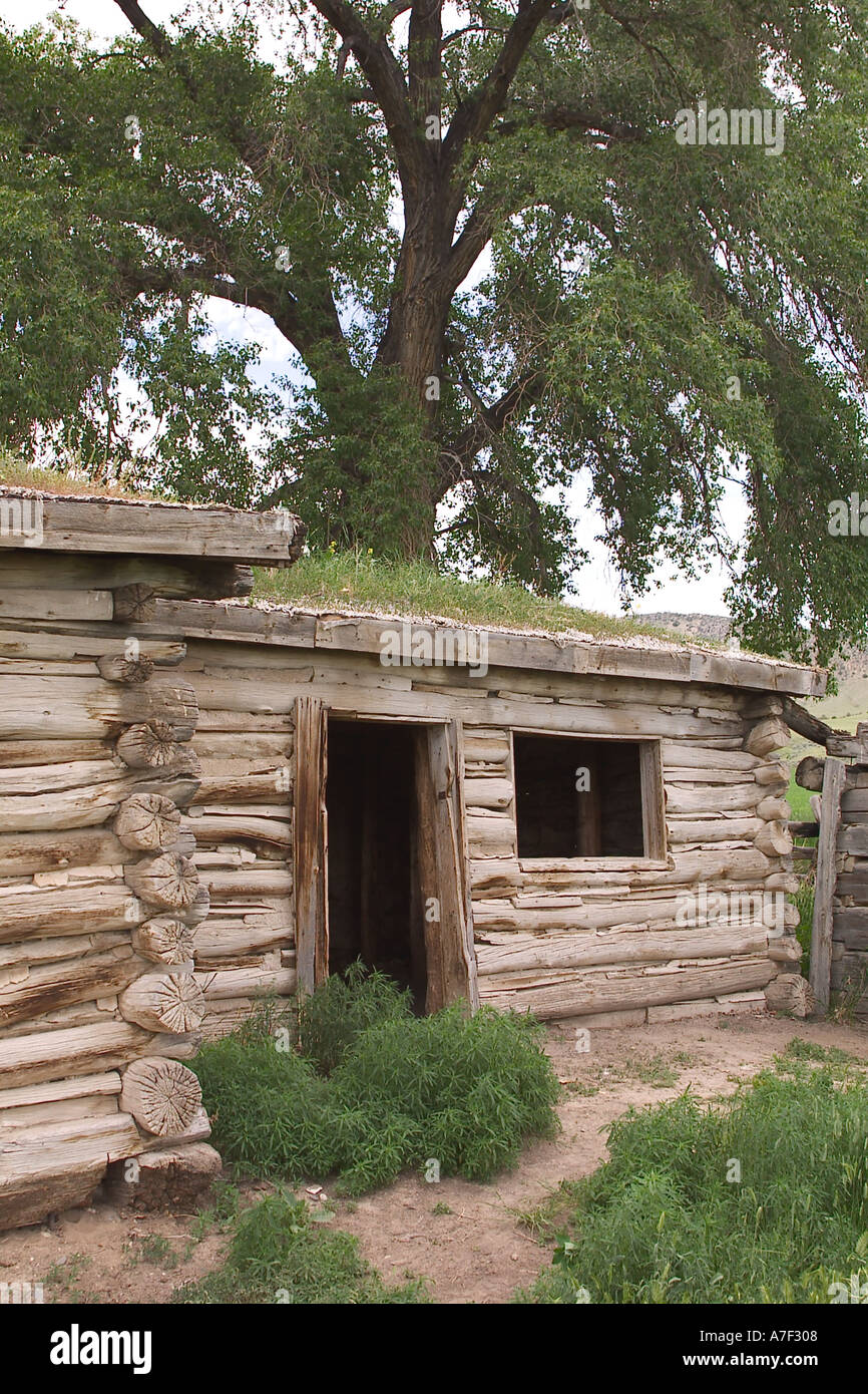 Historic Parker Homestead Pioneer Log Cabin Three Forks Montana Stock ...