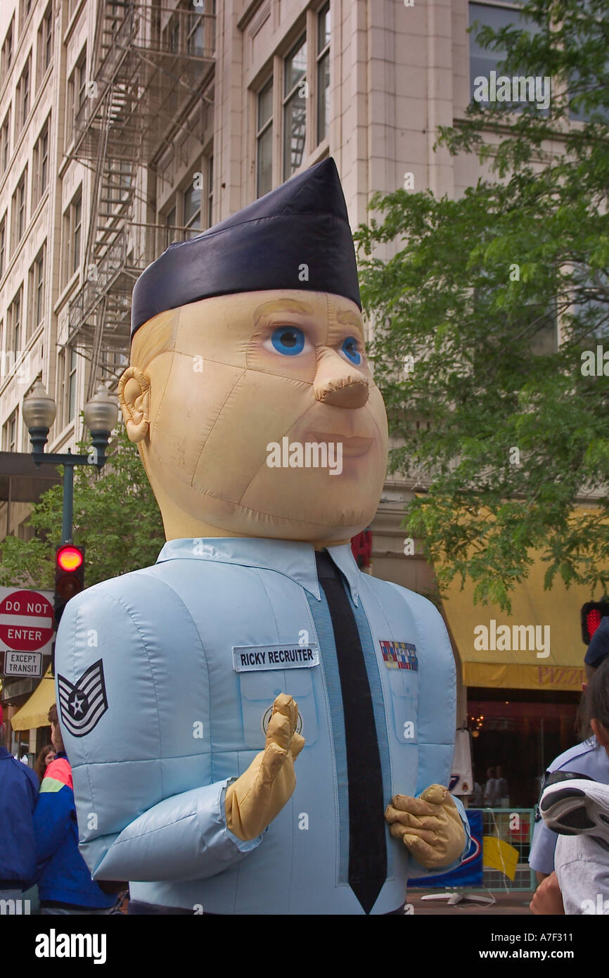 US Air Force inflatable baloon character Stock Photo - Alamy