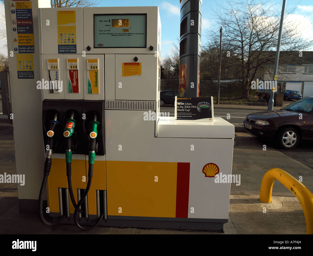 Birmingham West Midlands England Shell Petrol Station Petrol Pumps ...