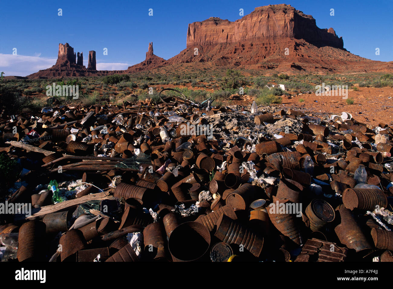 Trash dump and sandstone buttes hi-res stock photography and images - Alamy