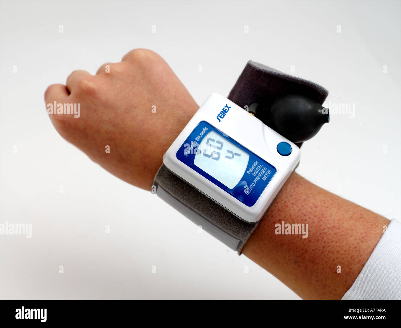 Wrist Blood Pressure Monitor Stock Photo - Alamy