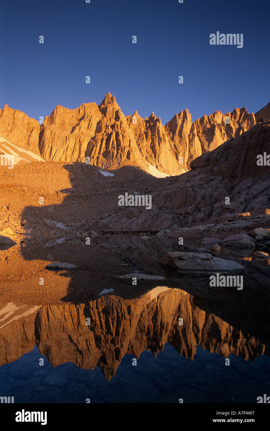 USA California Sequoia National Park Reflection of Mount Whitney 14498 ...