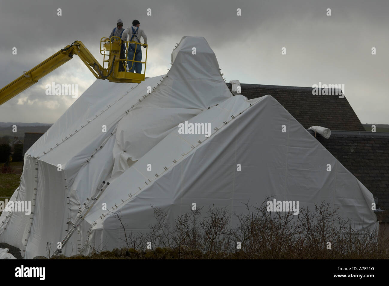 Anthrax decontamination work Stock Photo - Alamy