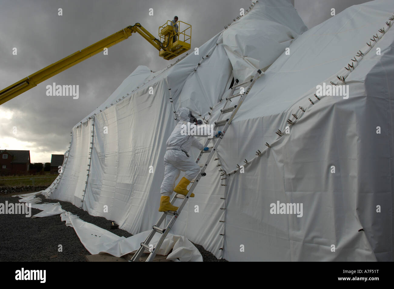Anthrax decontamination work Stock Photo - Alamy