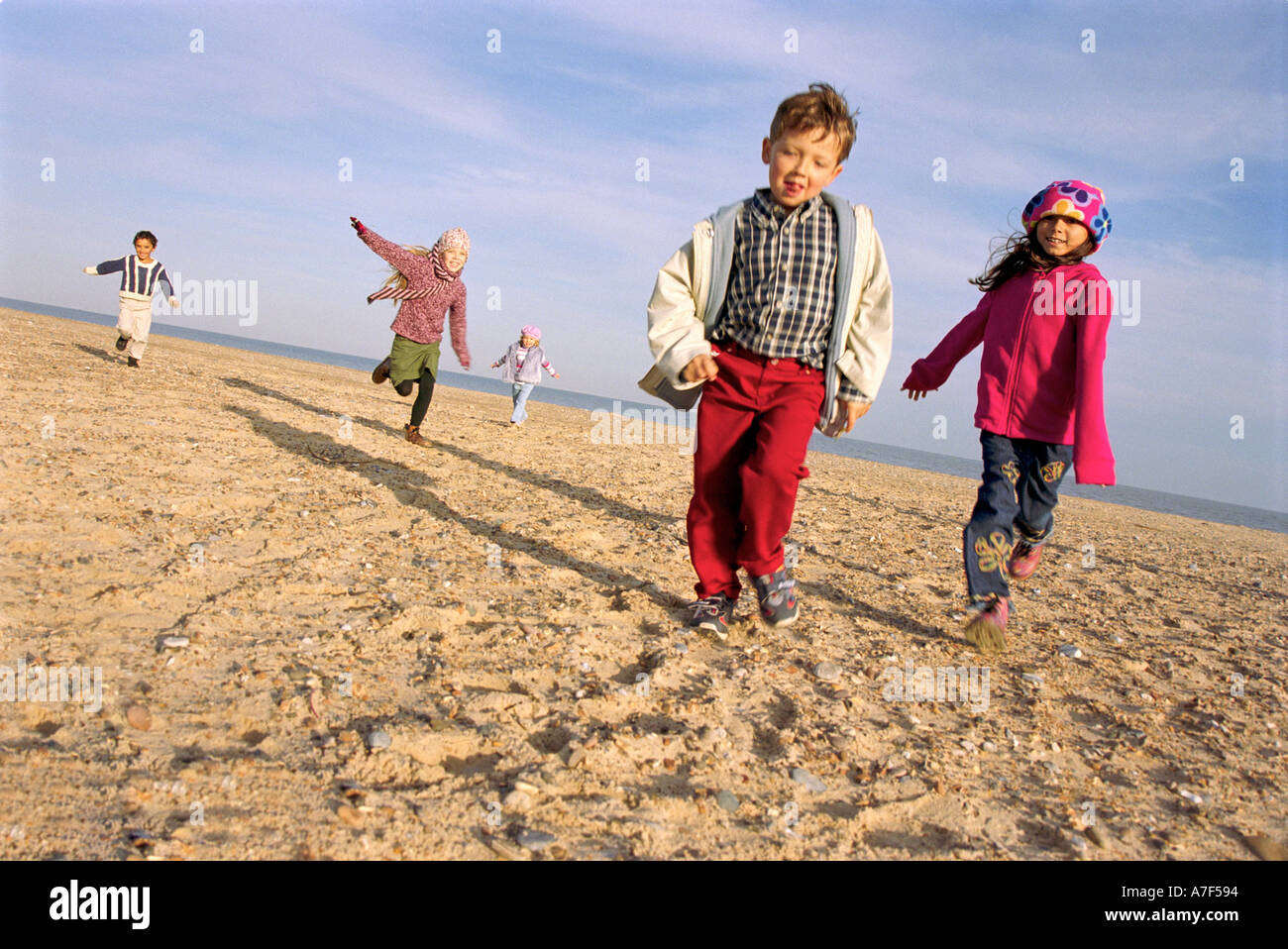 Boy girl running towards camera hi-res stock photography and images - Alamy