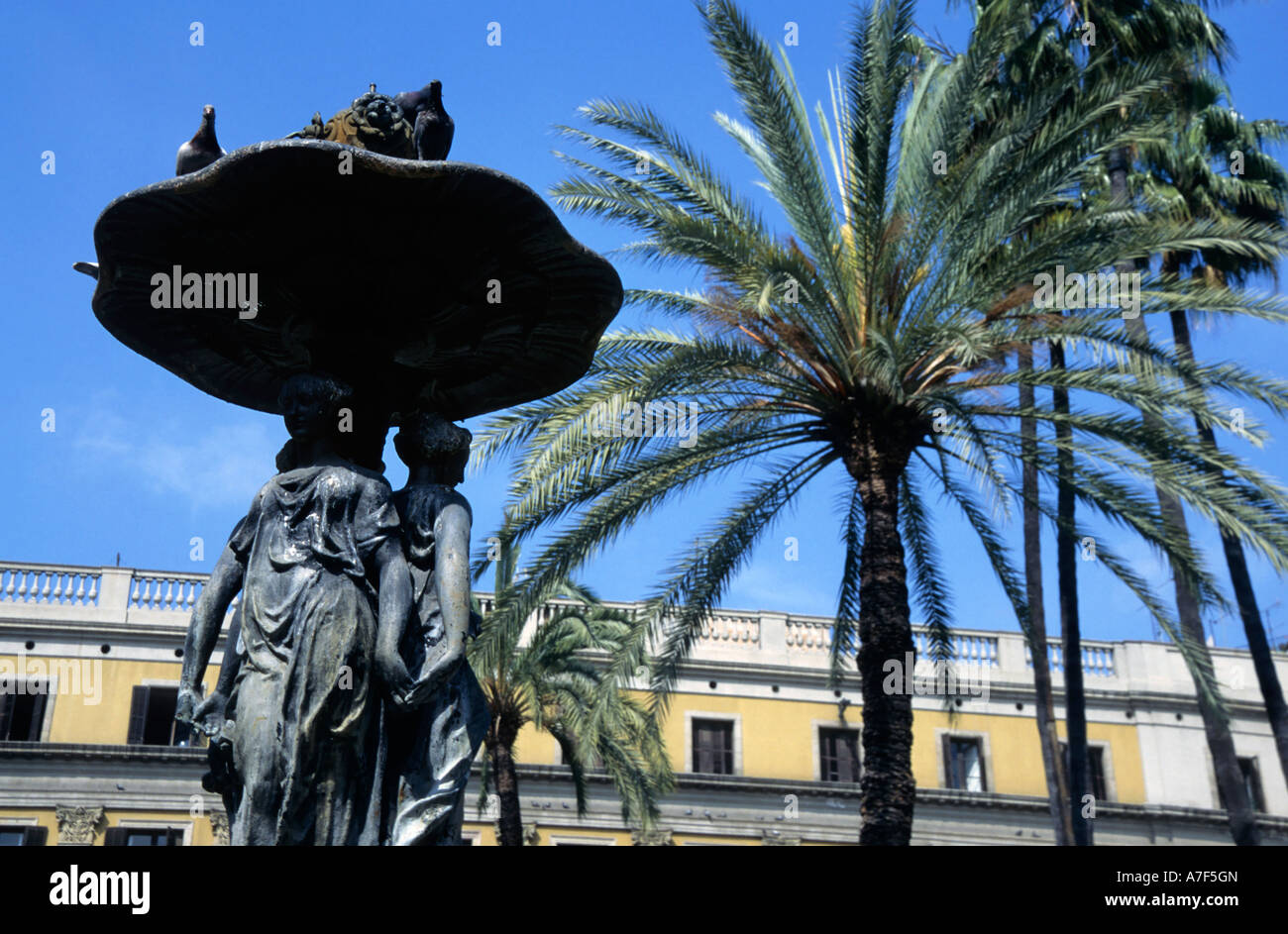 Plaza Real Barcelona Spain Stock Photo - Alamy