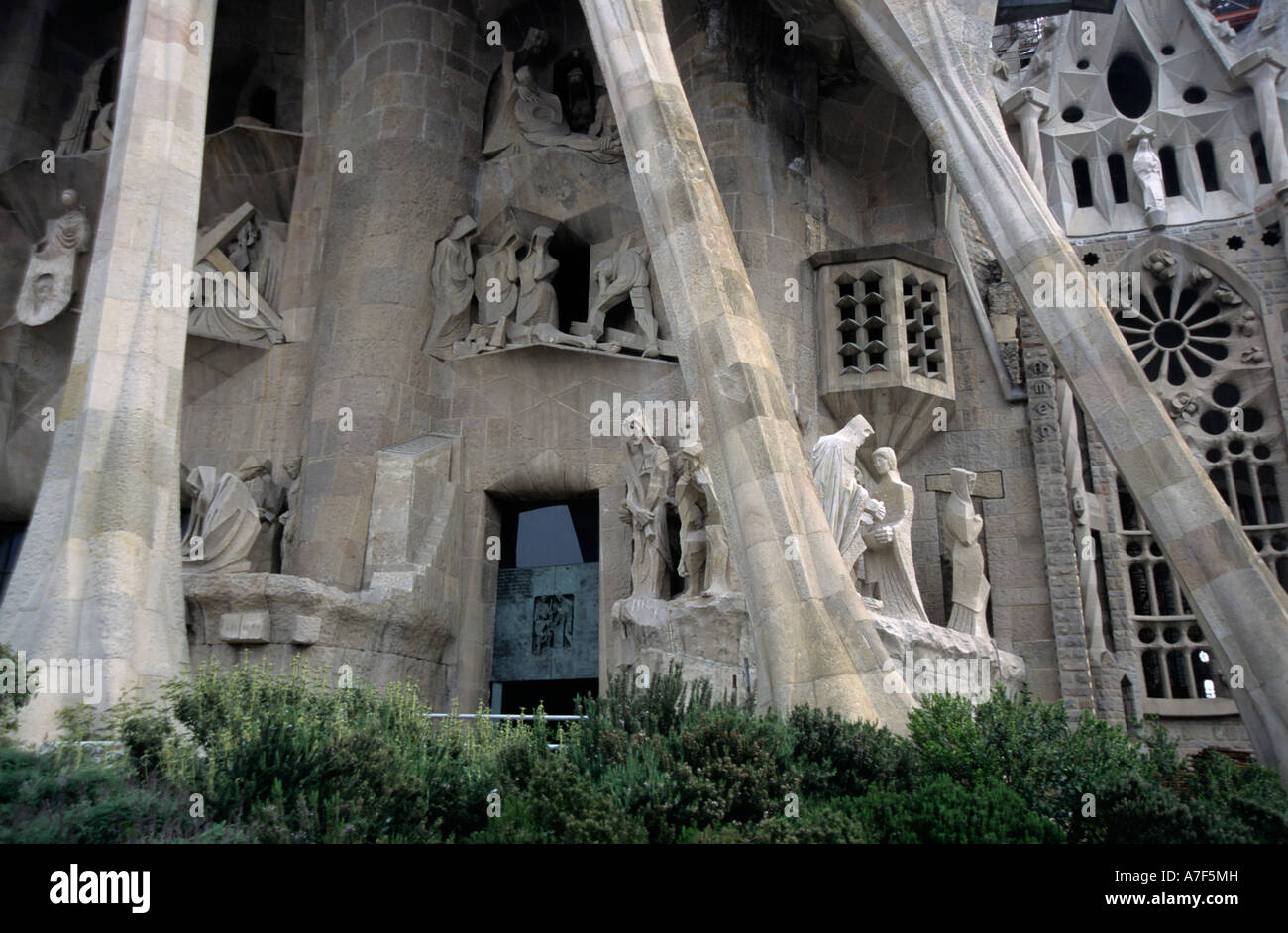 Flying buttresses on the Sagrada Familia Cathedral by Gaudi, Barcelona ...