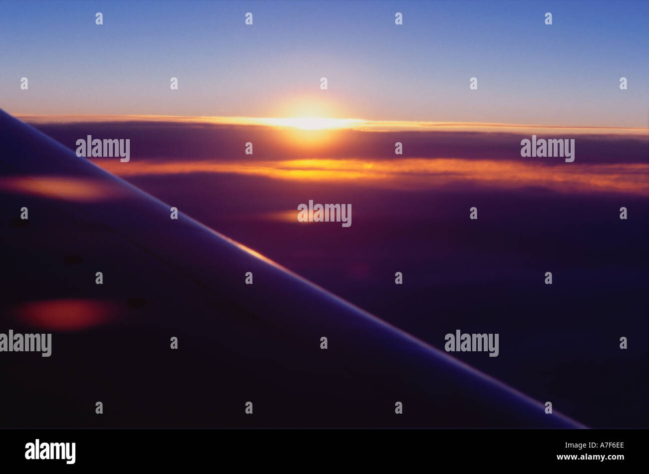 Sunset at 35 000 feet Stock Photo - Alamy