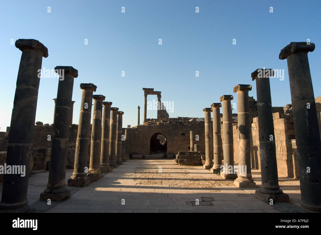 The Ancient City archaelogical ruins Bosra Syria Middle East Stock ...