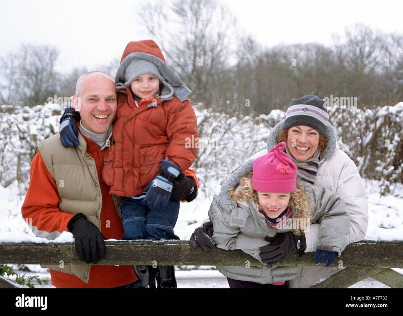 Portrait of Young Family Stock Photo - Alamy