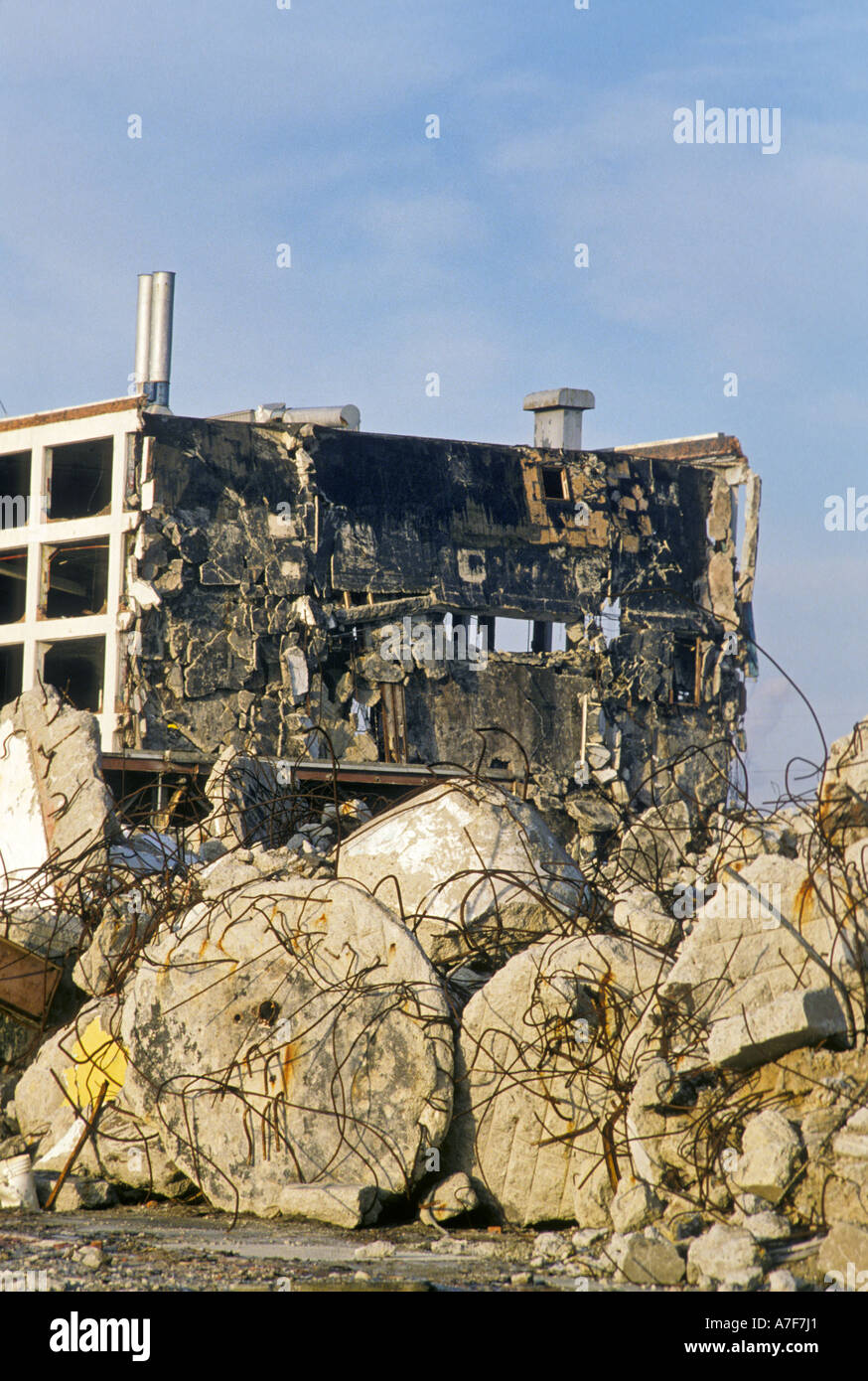 Detroit Michigan Demolition of General Motors Fleetwood plant Stock ...