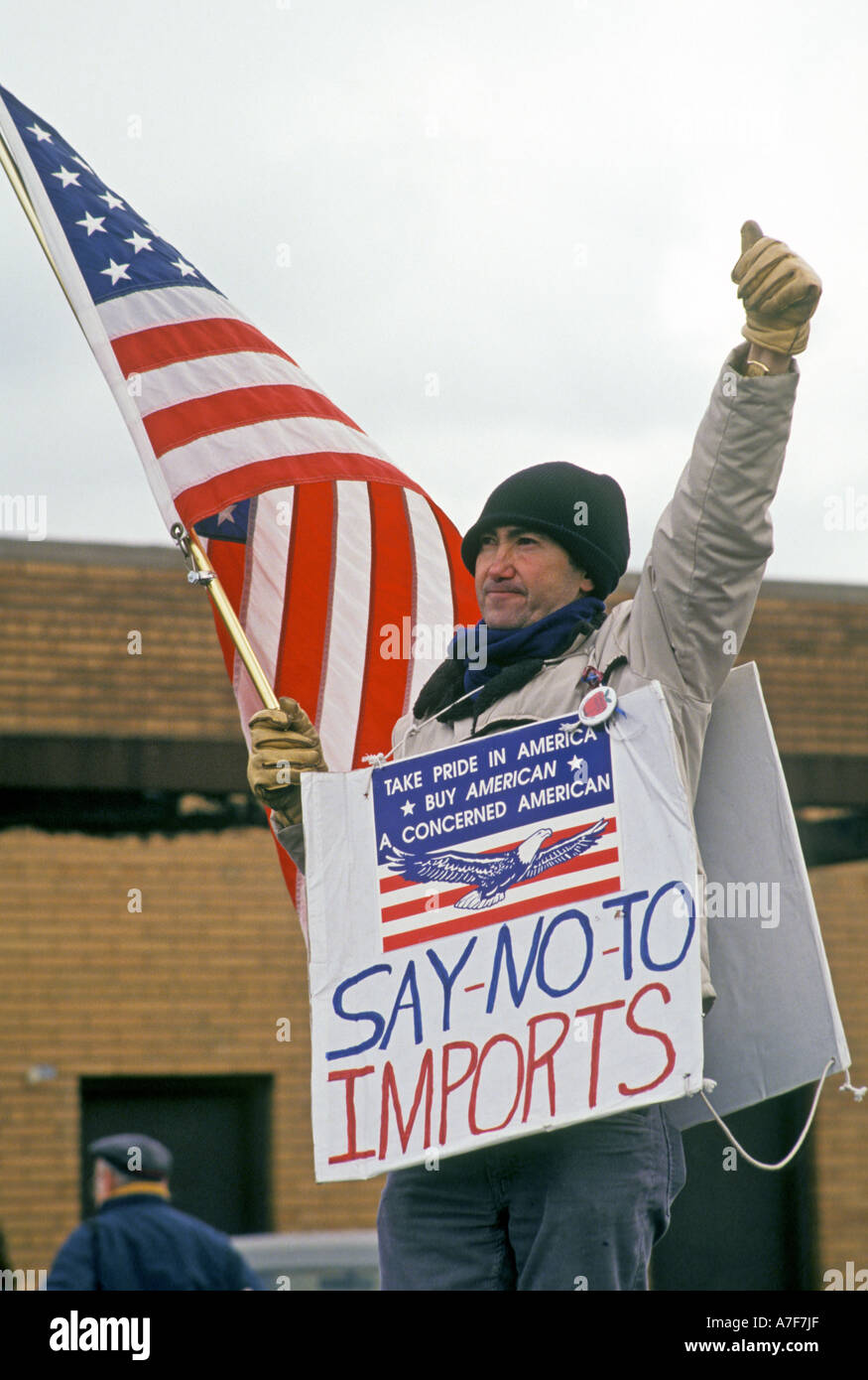 Auto worker protest hi-res stock photography and images - Alamy