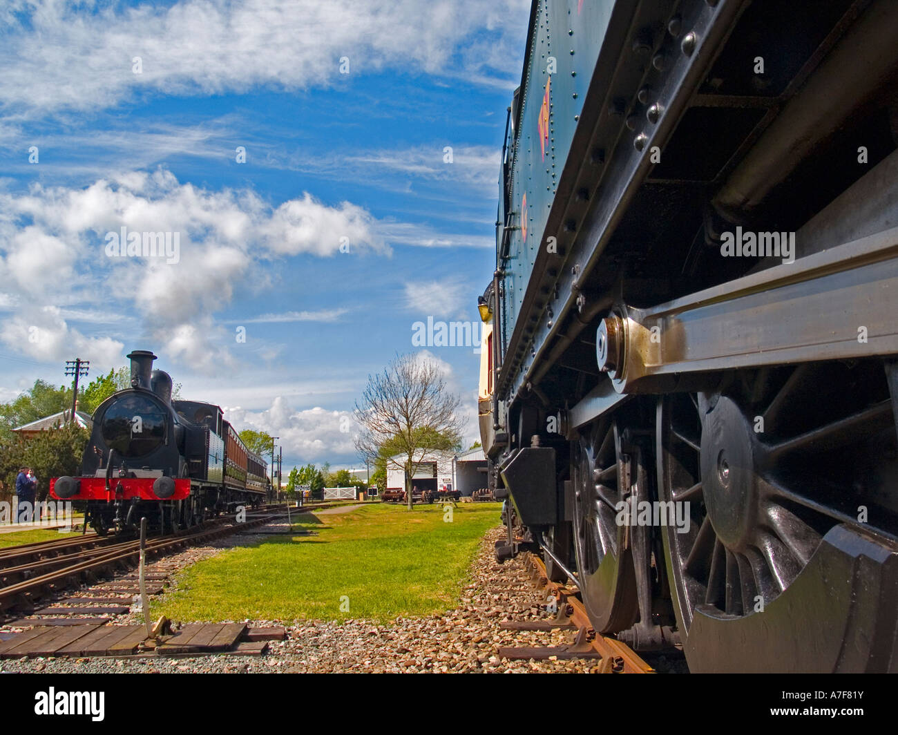 Vintage Great Western Railway steam train at Didcot Railway Centre May ...