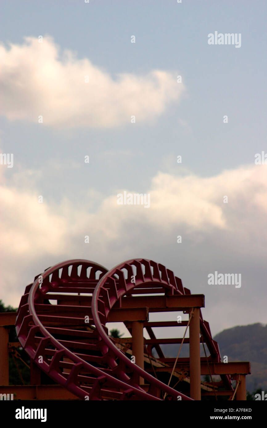 Roller coaster track at a theme park in Japan Stock Photo - Alamy