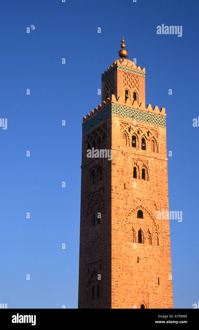 Marrakech mosque moon hi-res stock photography and images - Alamy