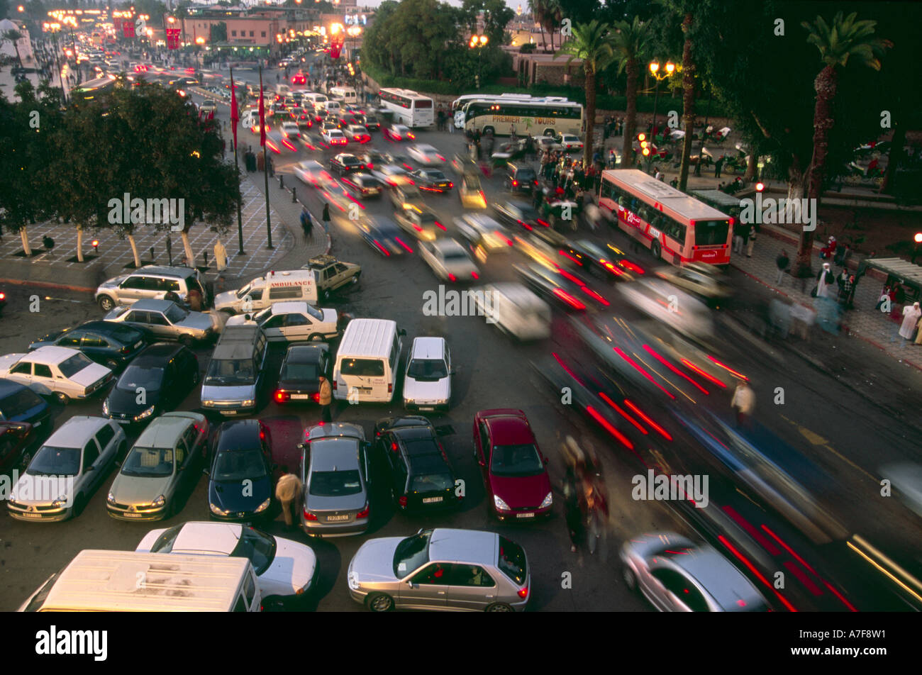 Morocco city rush hour hi-res stock photography and images - Alamy