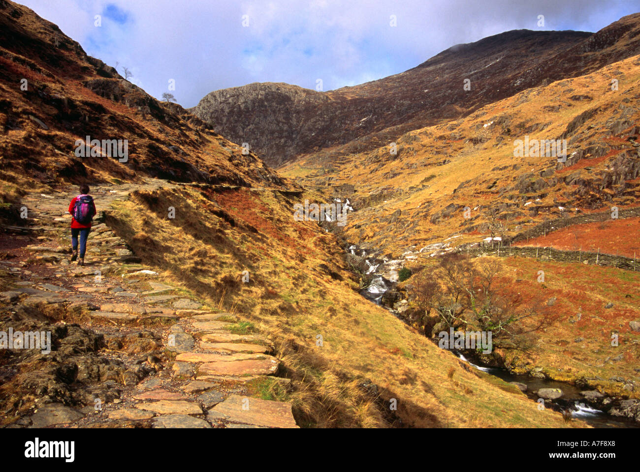 Watkin Path Snowdon Wales Stock Photo - Alamy