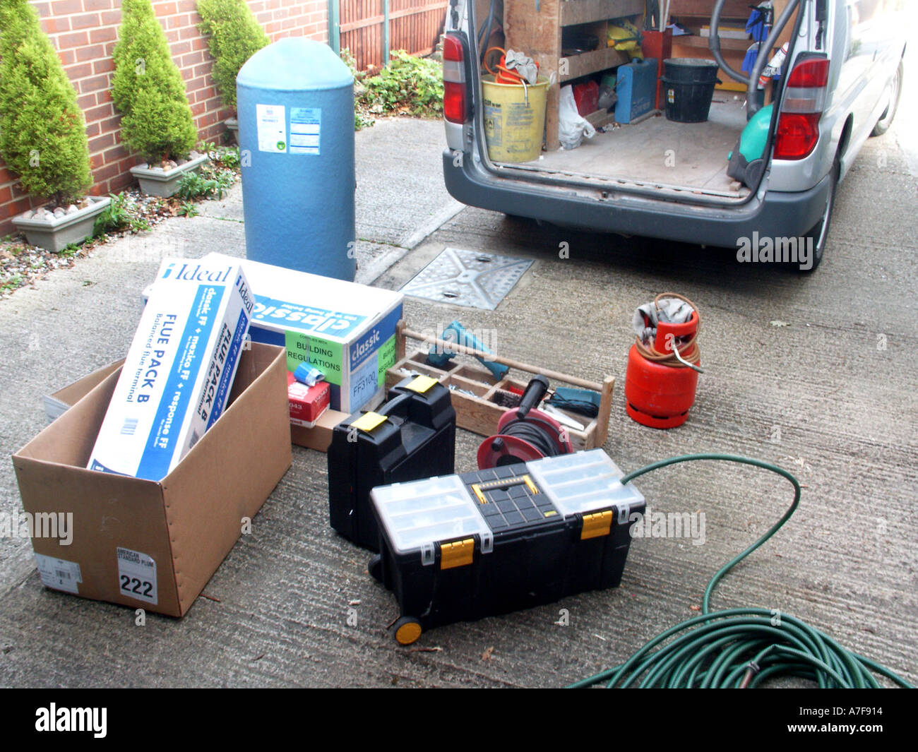 Plumbers tool box hi-res stock photography and images - Alamy