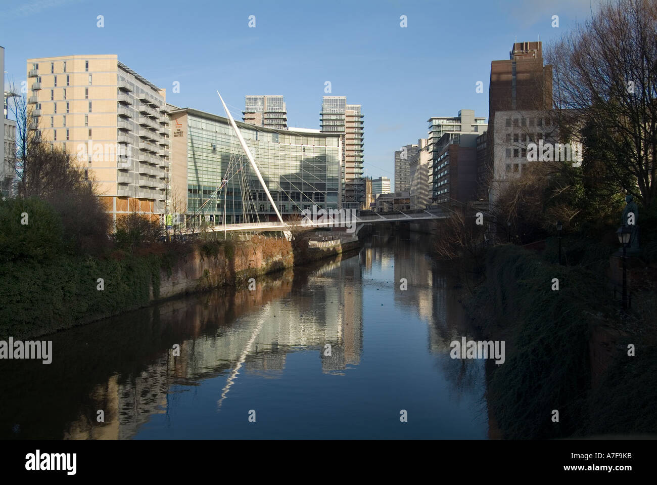 Manchester Riverside, and River Irwell UK Stock Photo - Alamy