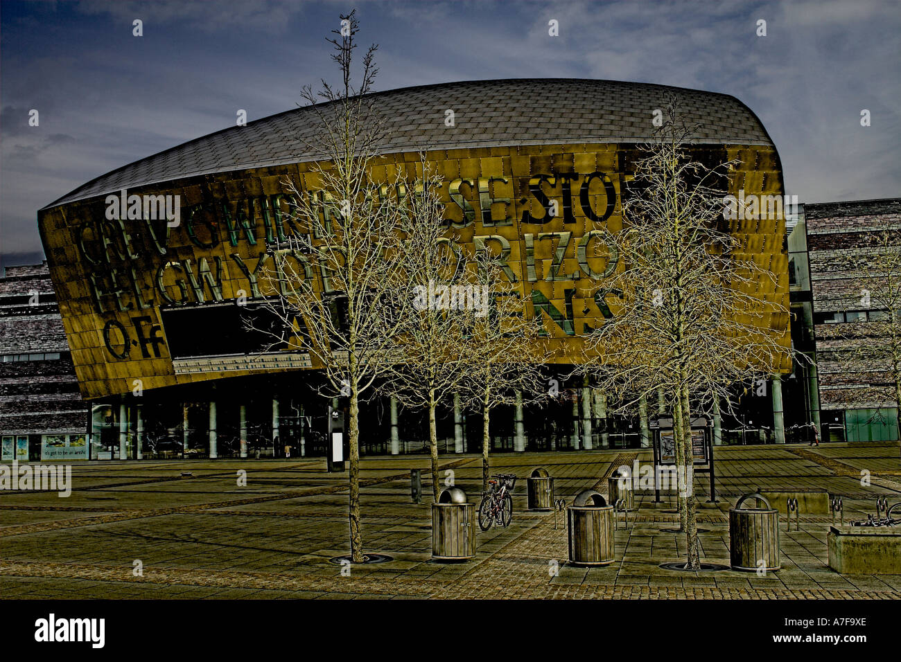 Colourised image of the millenium centre cardiff bay cardiff Stock ...